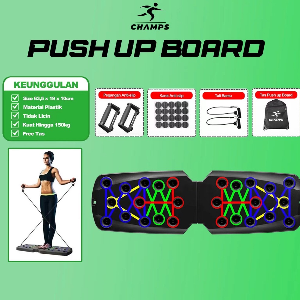 Jual CHAMPS alat bantu untuk Push Up Board Push Up Stand Bar Alat Bantu ...