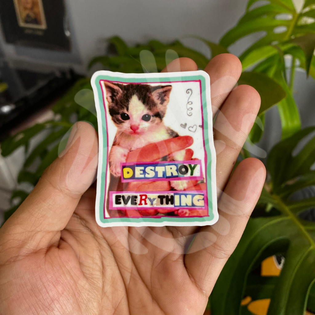 Jual sticker cat / sticker / aesthetic sticker / sticker tumblr ...