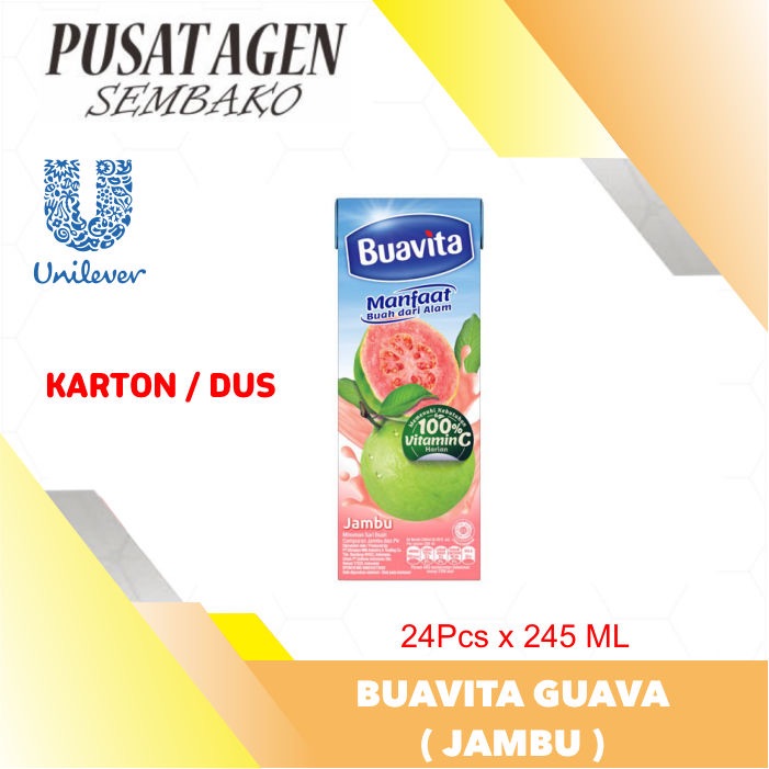 Jual BUAVITA JUICE GUAVA 245 ML JUS JAMBU 245ML MINUMAN SARI BUAH SATU KARTON DOS | Shopee Indonesia