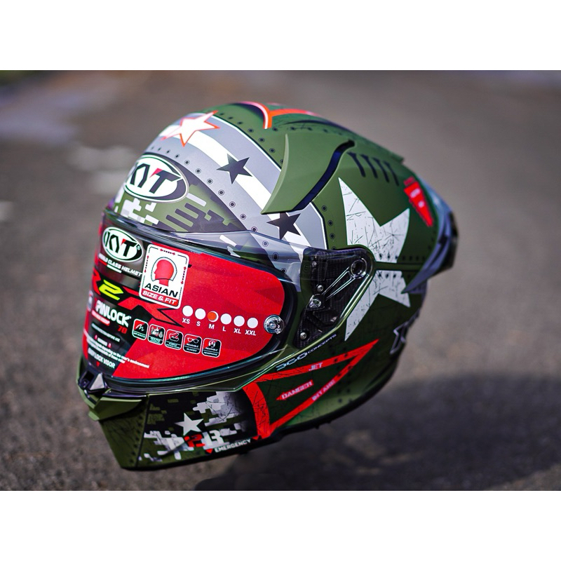 Jual KYT R2R Pro Assault (Green dan Silver) | Shopee Indonesia