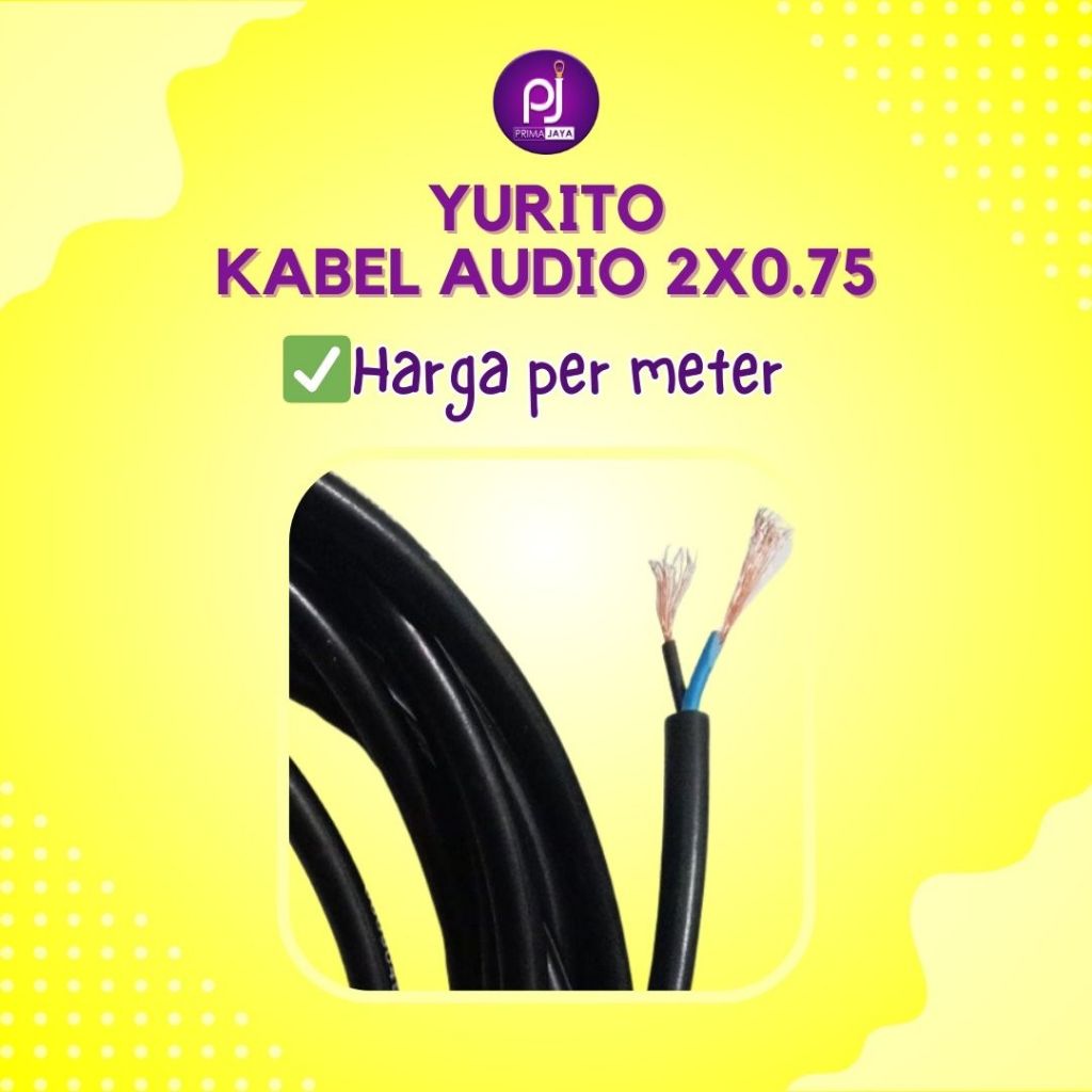 Jual AUDIO 2X0.75 YURITO | KABEL AUDIO SERABUT ISI 2 | KABEL METERAN ...