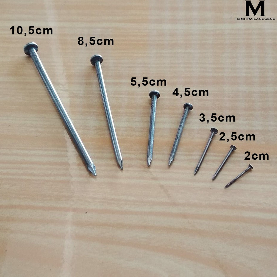 Jual Paku Kayu 100gr / 1 ons Paku Usuk/Paku Plapon/Paku Gapit/Paku Reng ...