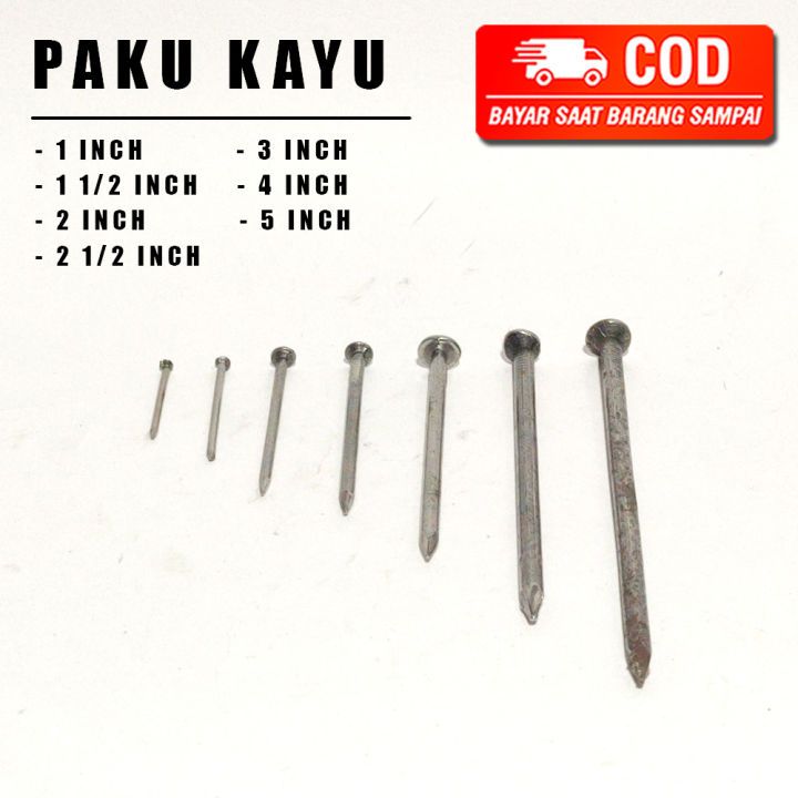 Jual Paku Kayu 1000 gr / 1 kg kilo Paku Usuk/Paku Plapon/Paku Gapit ...