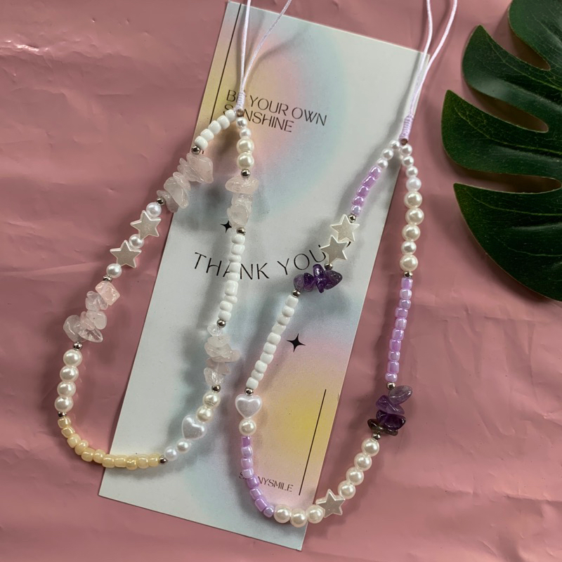 Jual Phone Strap Manik Batu | Gantungan Handphone | Shopee Indonesia