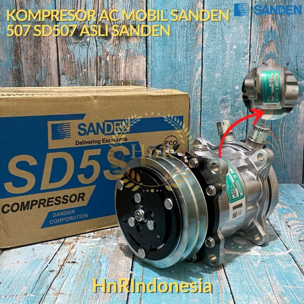 Jual Kompresor AC Mobil Sanden 507 SD507 COMPRESSOR ASLI SANDEN ...