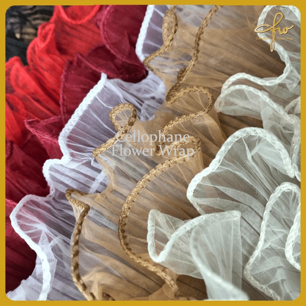 Jual RENDA BUNGA POLOS WAVE 28 CM X 4,5 YARD | Shopee Indonesia