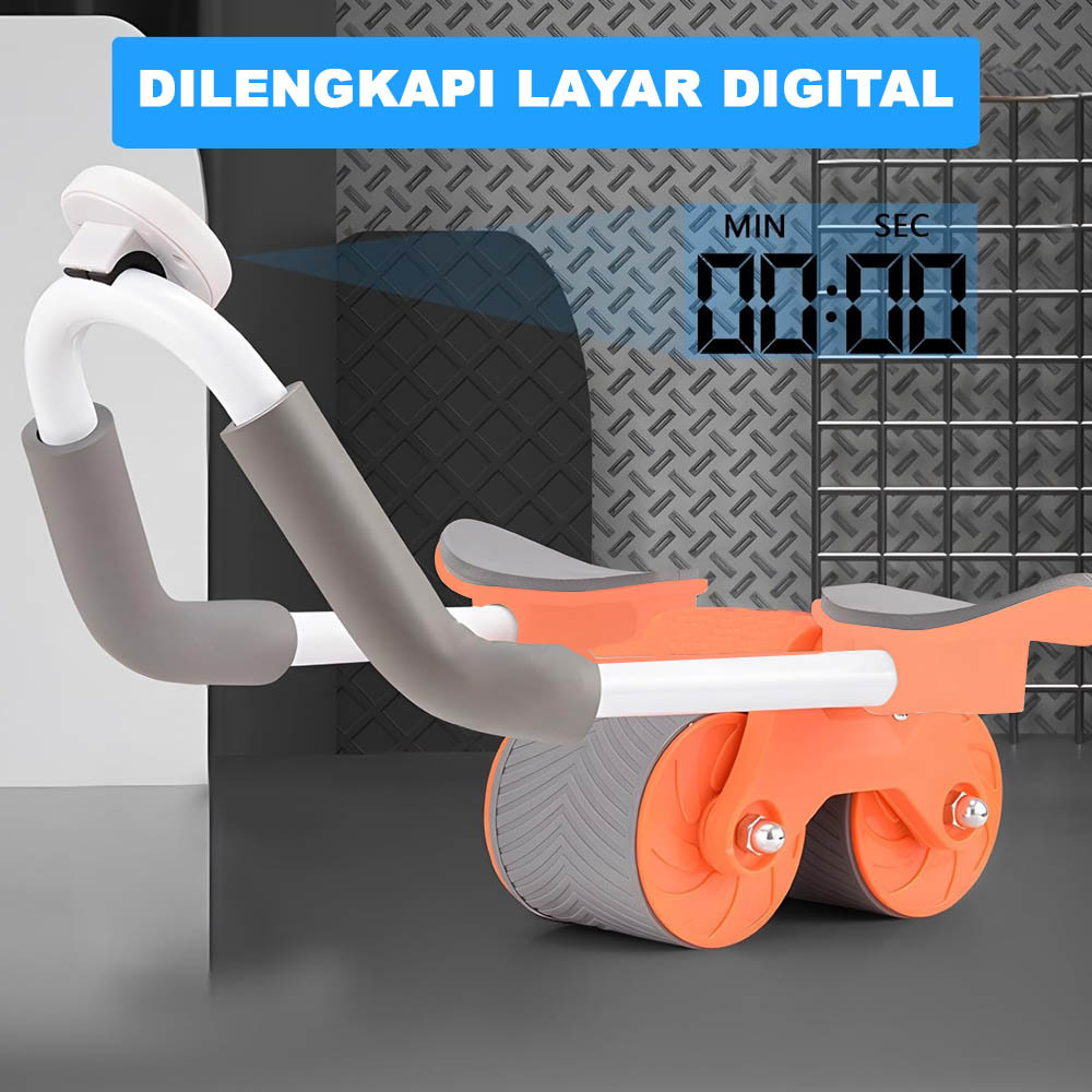 Jual Alat Fitness Roda ABS Roller Abdominal Plank Trainer Dengan Timer ...