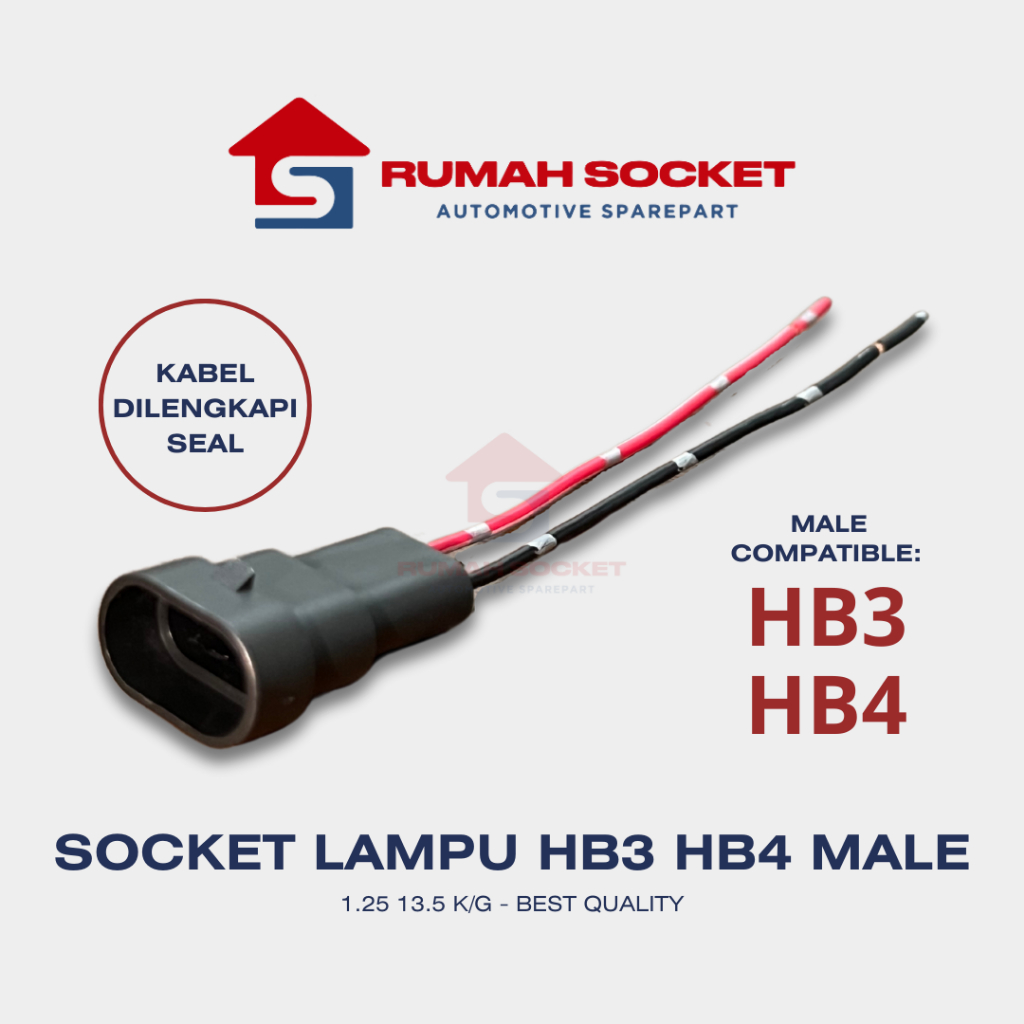 Jual SOCKET BOHLAM HB3 HB4 H11 MALE INPUT / SOKET LAMPU COWOK LAKI ...