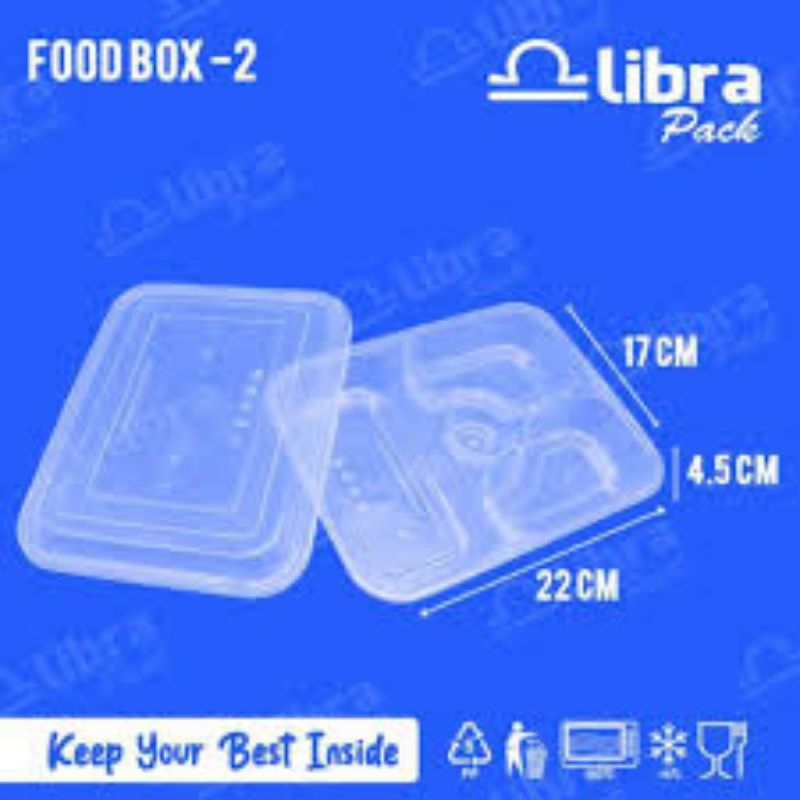 Jual Thinwall Bento Libra 4 sekat ( 1 Pack isi 25 Set) | Shopee Indonesia