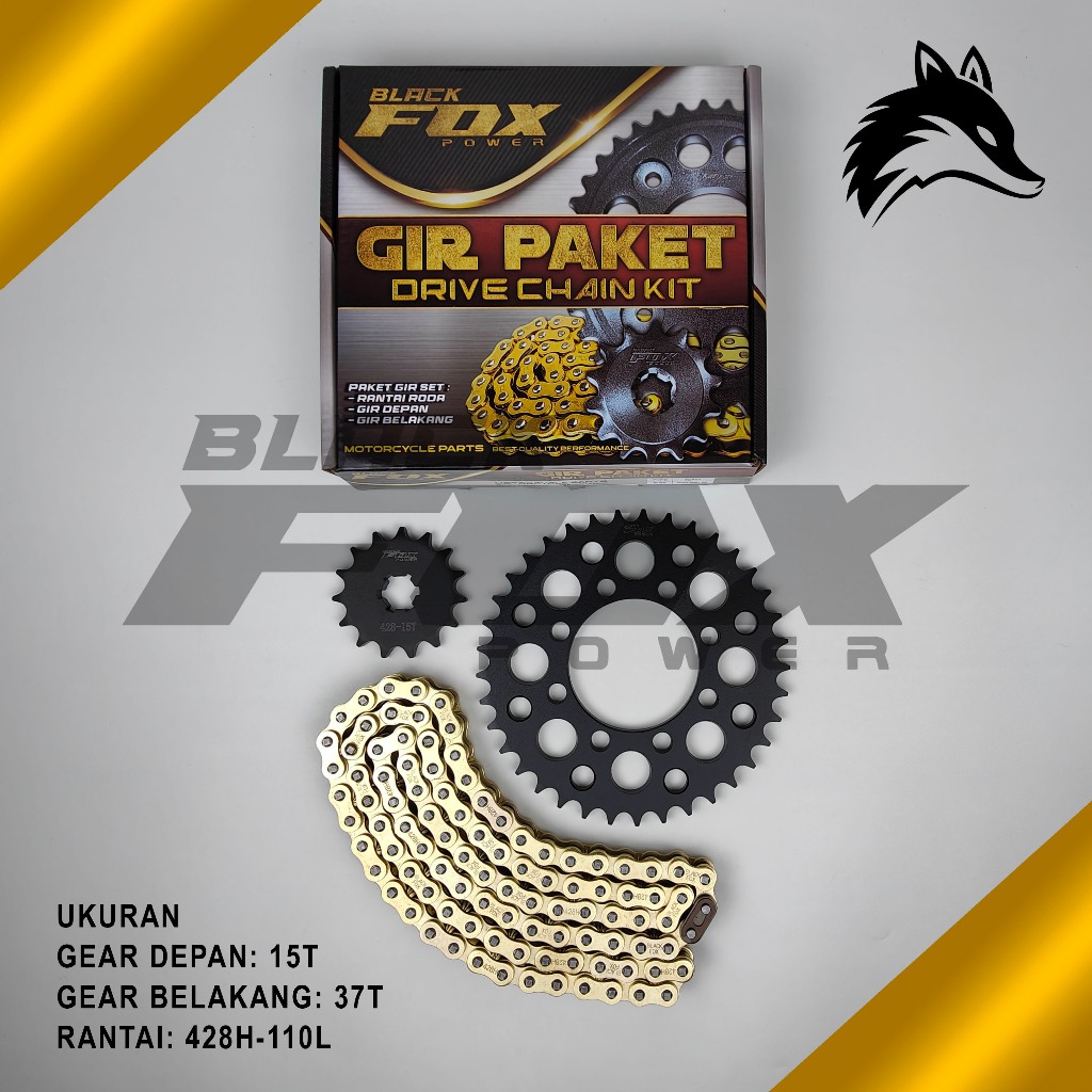 Jual GEAR GIR SET PAKET RXKING RXK RXS RXZ 15T 37T 428H 110L | Shopee ...