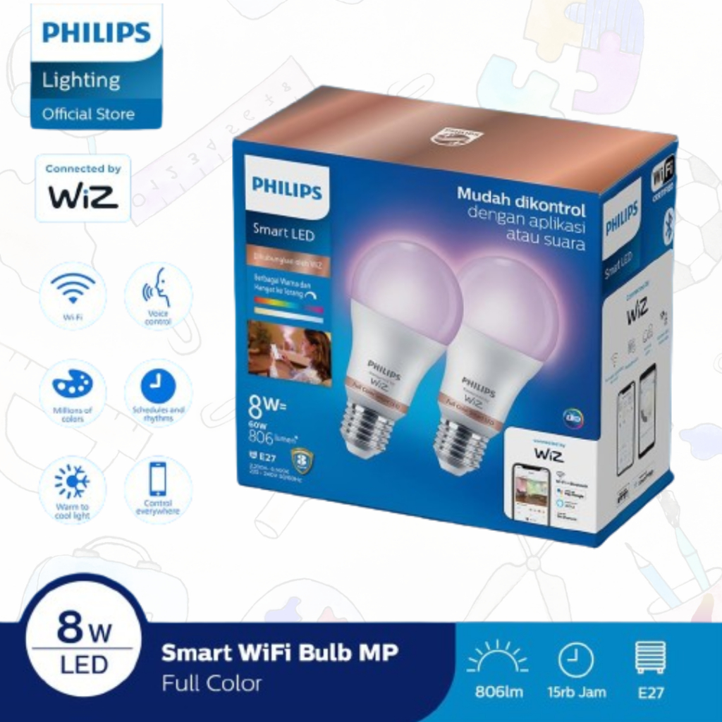 Jual Lampu Philips Lampu Smart Wifi LED Multipack 8W - Tunable Color (Warna) | Shopee Indonesia