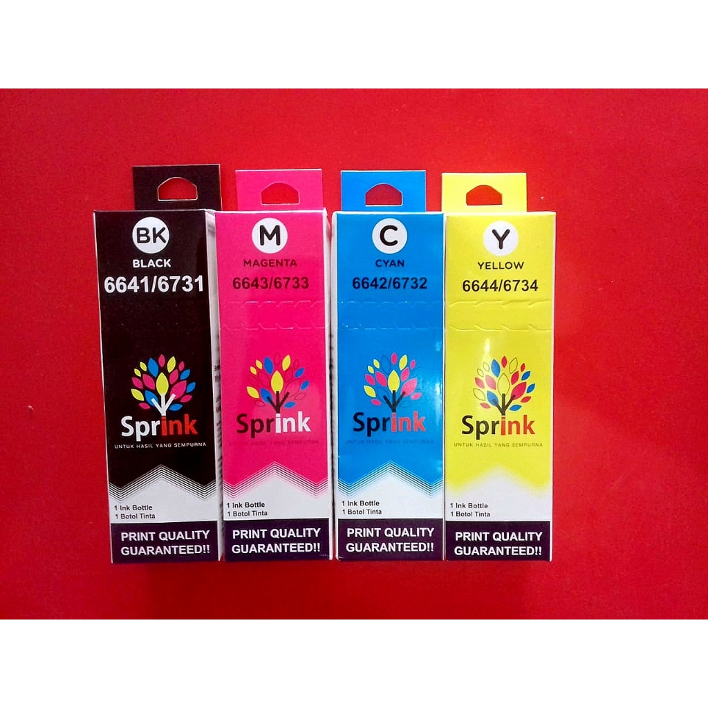Jual Tinta Sprink for Epson 664 / 673 set (4 botol) | Shopee Indonesia