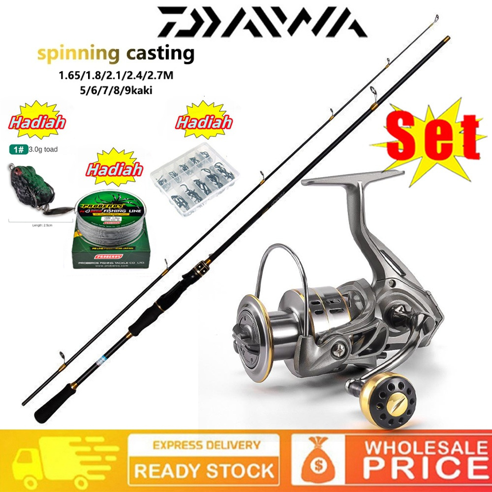 Jual 2025 New DAIWA 1.8m-2.4m Pancing Set Power Hand Glass Fiber Metal ...