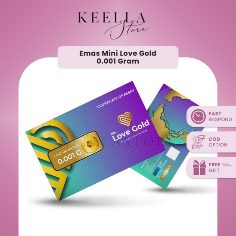 Jual Babygold baby gold Lovegold emas mini logam mulia love microgram ...