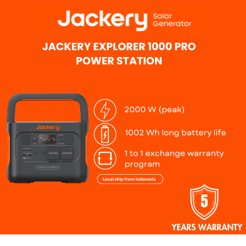 Jual Jackery Explorer 1000 Pro Portable Power Station Solar Generator ...