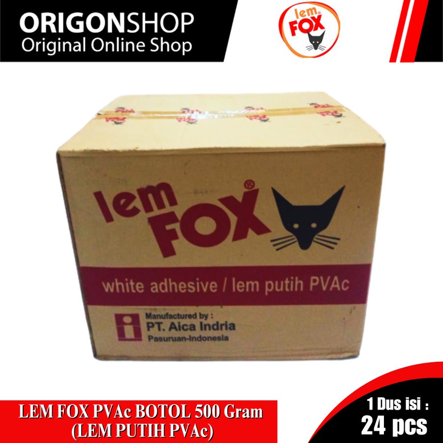 Jual Lem Fox PVAC Botol 1 Kg Lem kayu (HARGA GROSIR) 1 Dus = 24 pcs ...