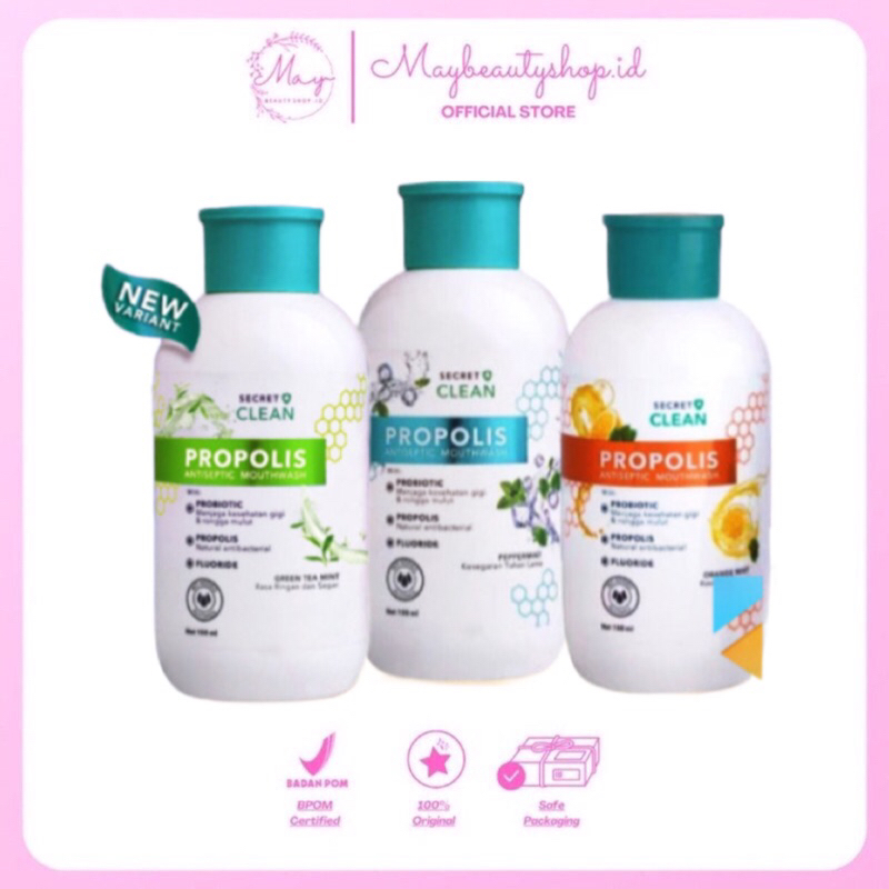 Jual Secret Clean Propolis Antiseptic Mouthwash Obat Kumur isi 150ml ...