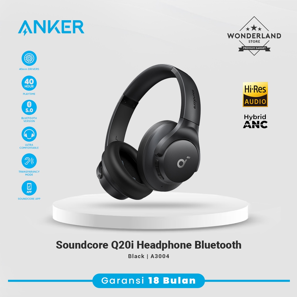 Jual Anker Soundcore Headphone Q20i Wireless Hybrid ANC Bluetooth Bass ...