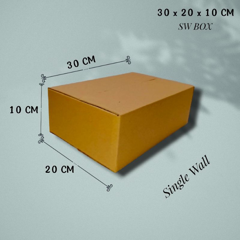 Jual Kardus ukuran 30x20x10 CM box untuk packing ST | Shopee Indonesia