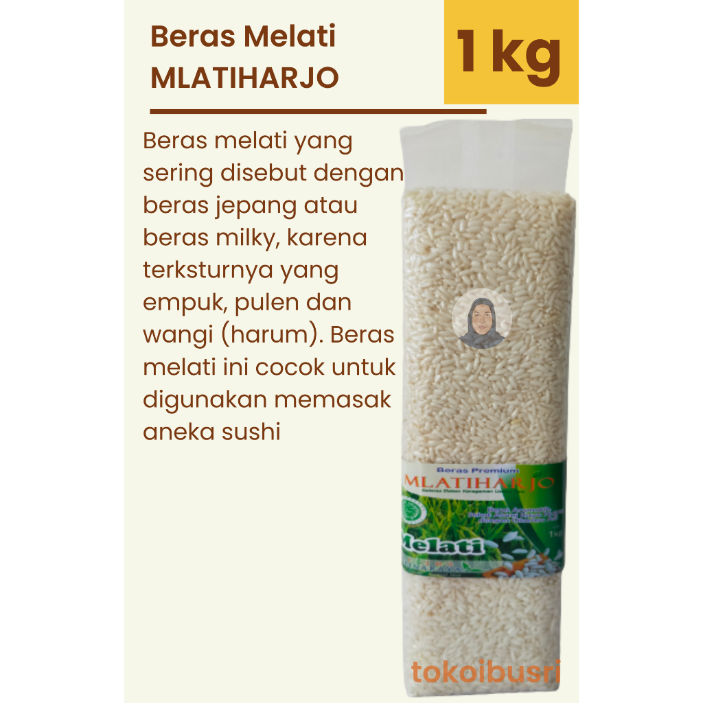 Jual Beras MELATI / PUTIH /BERAS JEPANG MLATIHARJO PREMIUM | Shopee ...