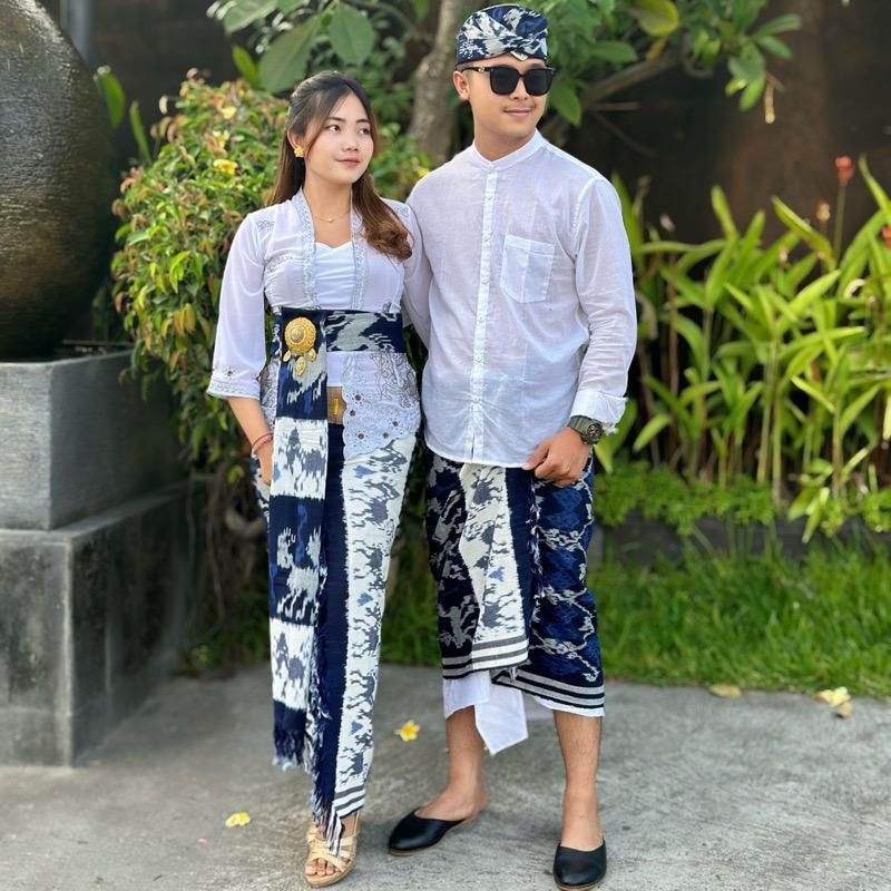 Jual set couple saput + kamen Bali tenunan etnik premium murah | Shopee ...