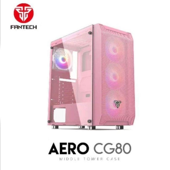 Jual CASING PC GAMING FANTECH AERO CG80 PINK | Shopee Indonesia