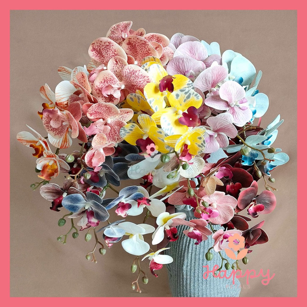 Jual Artificial Orchids Bunga Anggrek Latex Real Touch K9 Premium ...