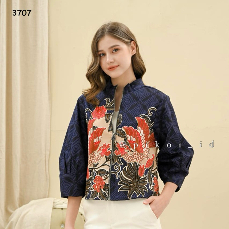 Jual Bomber jaket Batik modern cewek murah / batik kantor wanita ...