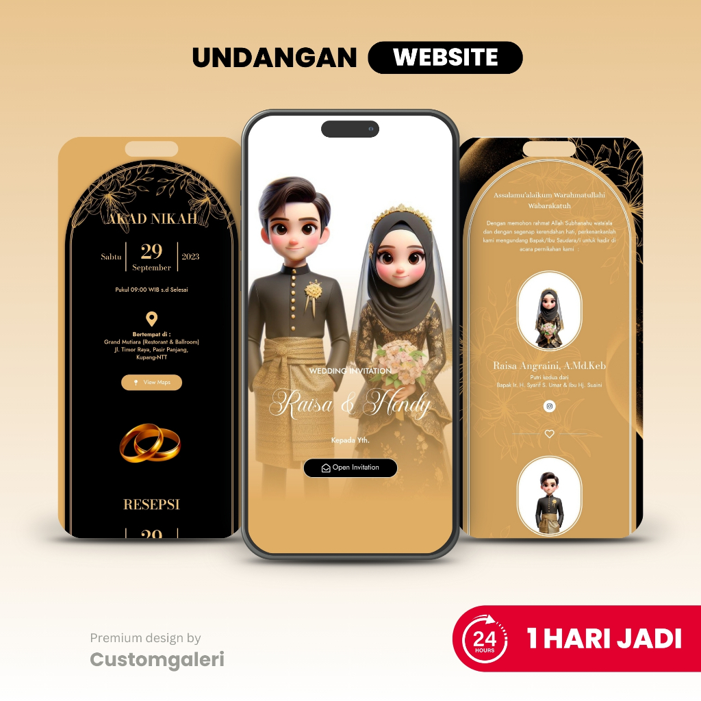 Jual Undangan Digital Website Pernikahan Premium dan Elegant | Tema ...