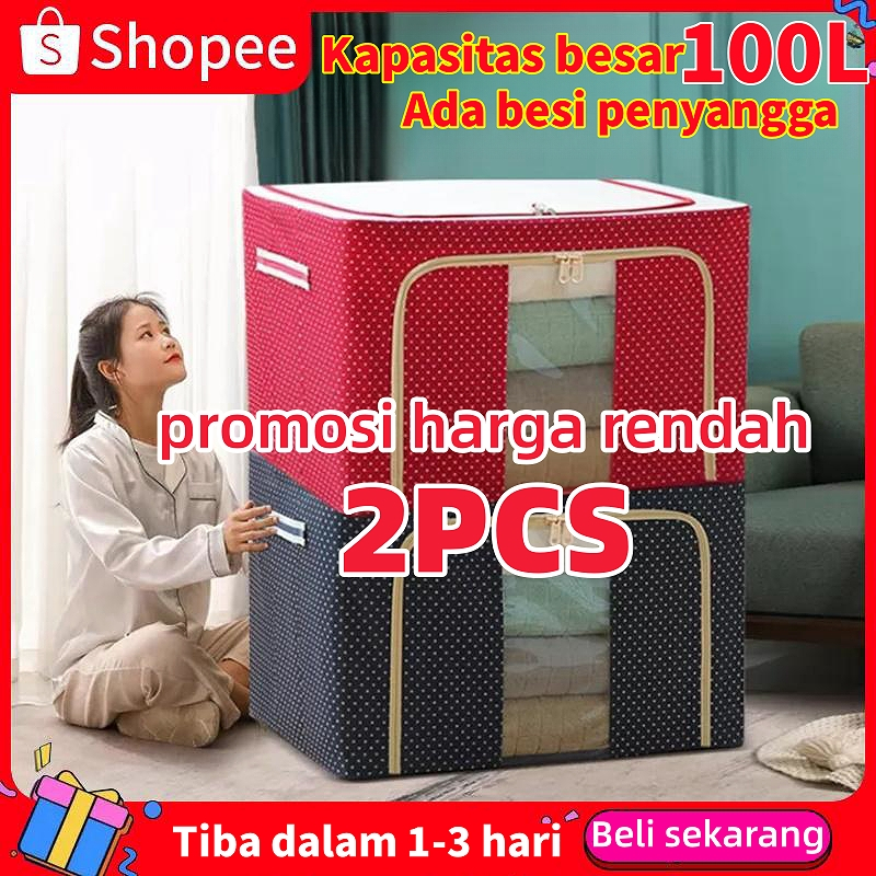 Jual [penjualan terbaik]storage box 24L/66L/100L lipat organizer box ...