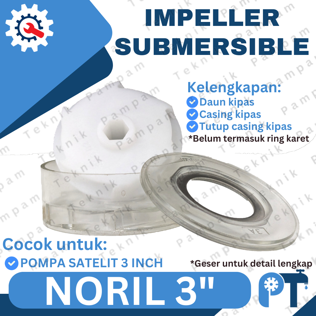 Jual Kipas impeller satelit 3 inch noril - Impeler submersible noryl 3" Sanei universal sibel ...