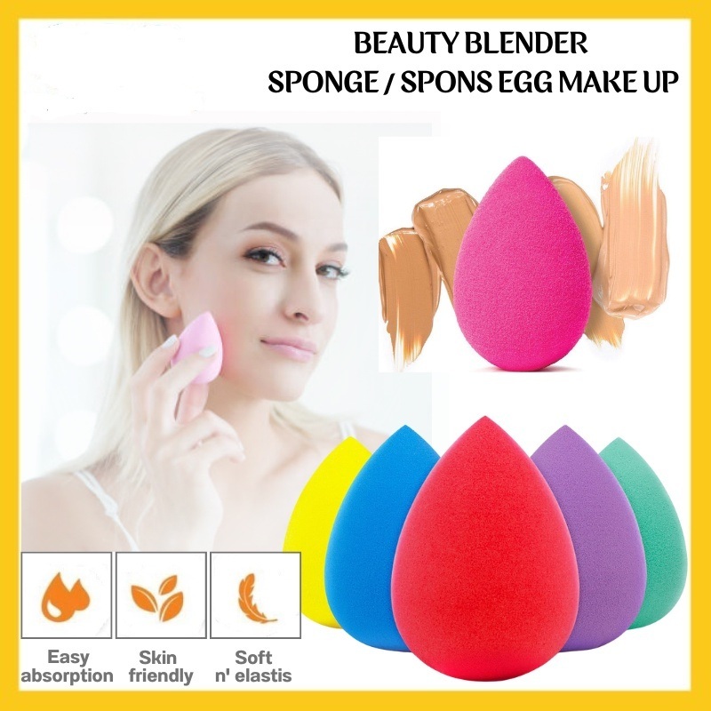 Jual Spons Busa Make up Wajah Model Lonjong Mini Beauty Blender Sponge ...
