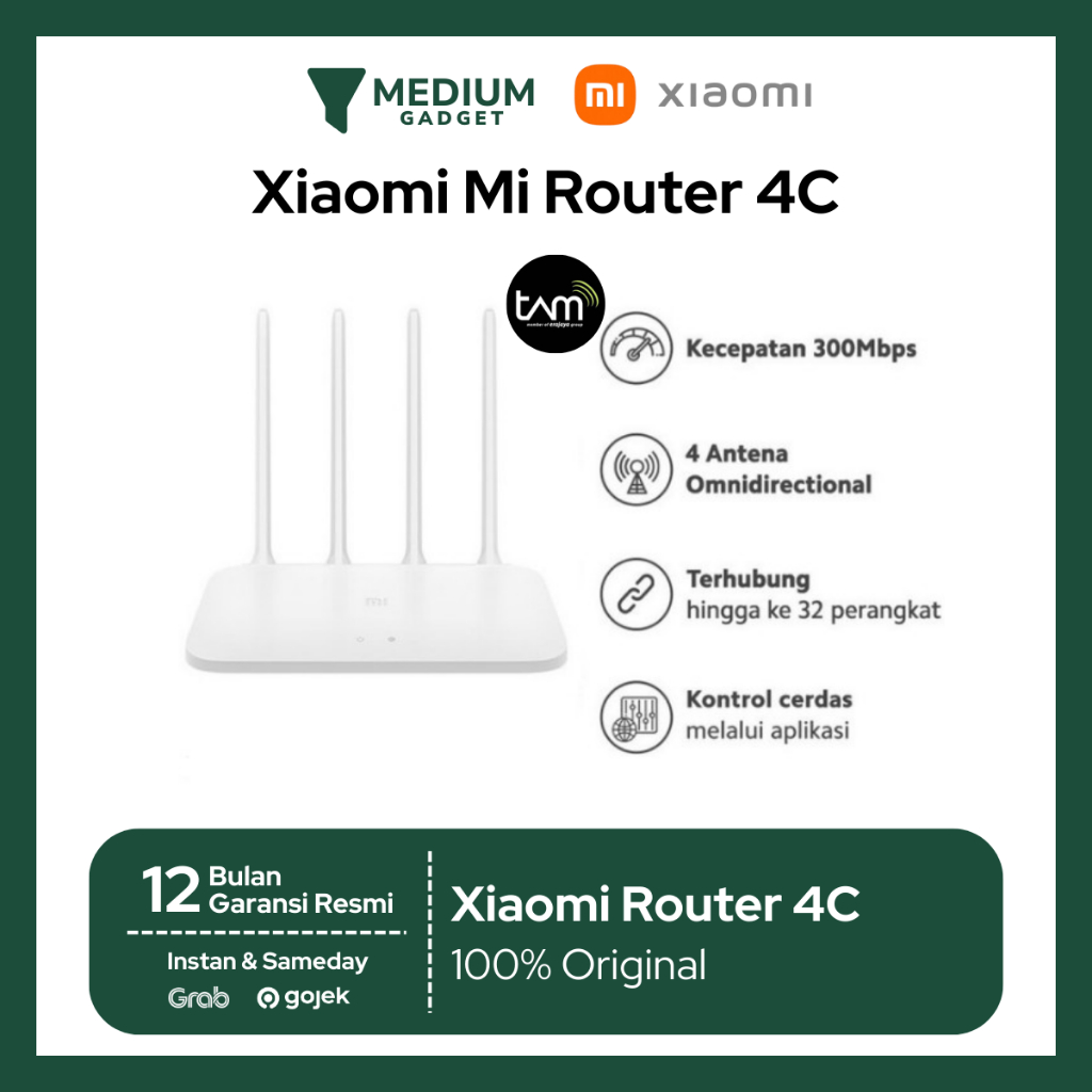 Jual Xiaomi Mi Router 4C Smart Modem WiFi Wireless 300Mbps Garansi Resmi | Shopee Indonesia