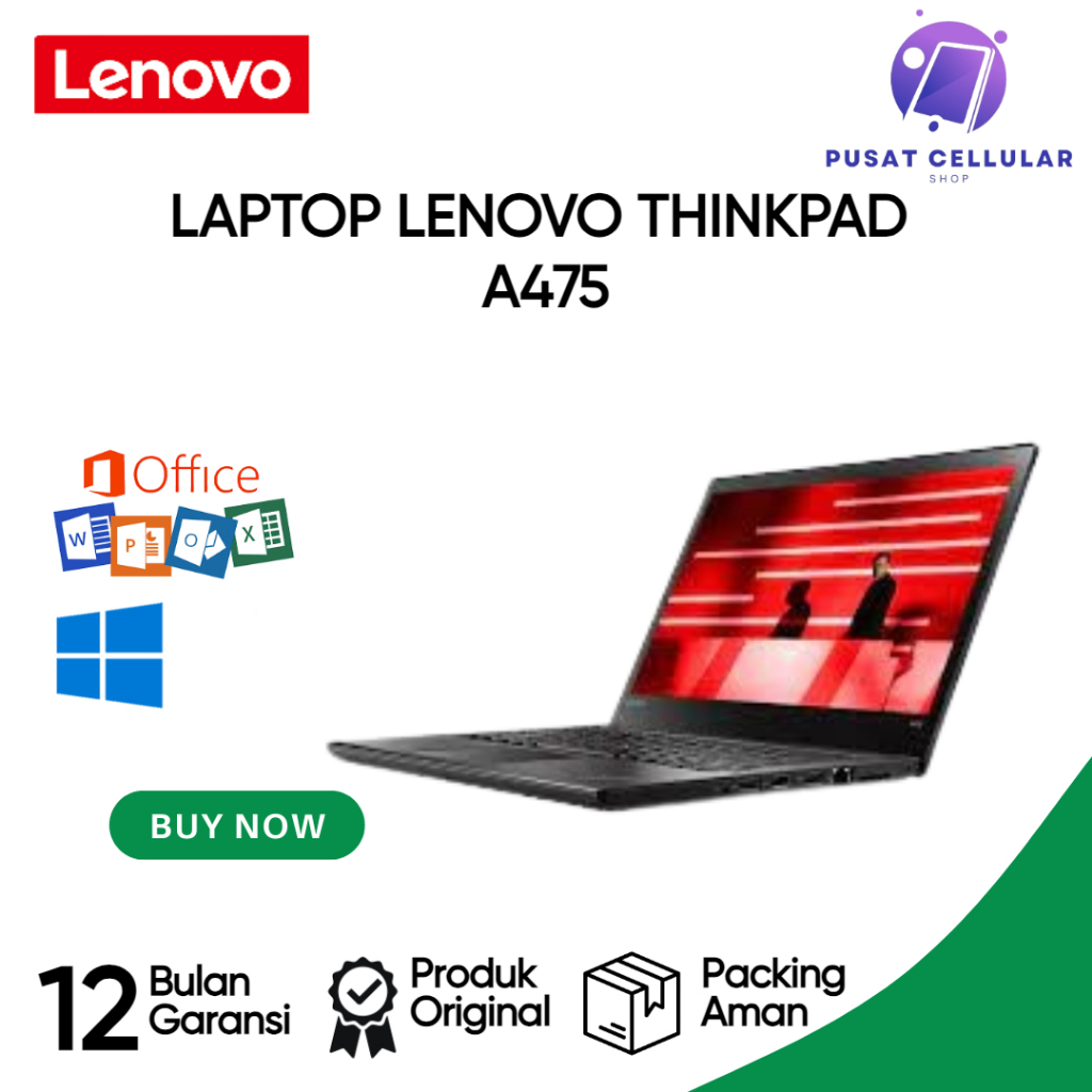 Jual LAPTOP GAMING! Lenovo Thinkpad A475 AMD Pro A12-8830B Ram 16gb/1tb ...