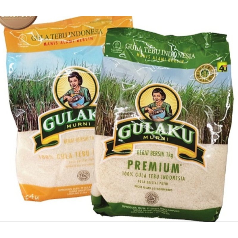 Jual GULAKU GULA PASIR TEBU KUNING/HIJAU 1 KG | Shopee Indonesia