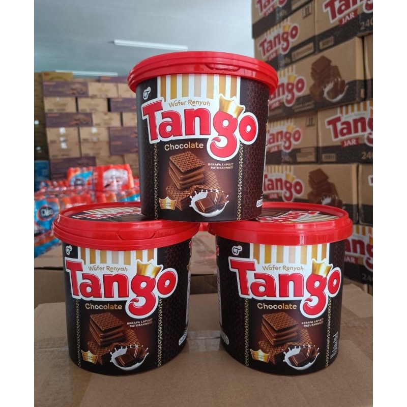 Jual Wafer Tango Kemasan Jar ukuran 230gr Rasa Coklat dan Vanila ...