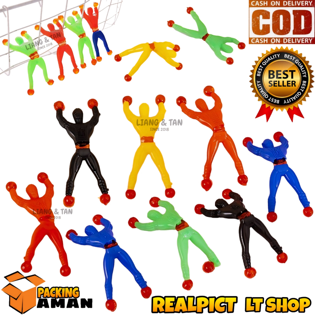 Jual ( BISA COD ) PROMO Mainan Anak Sticky Wall / Mainan Spiderman ...