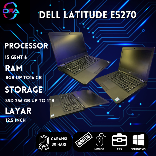 Jual LAPTOP DELL LATITUDE E5270 INTEL CORE I5 GEN 6 RAM 8GB SSD 256GB ...
