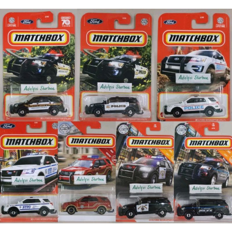 Jual matchbox 2016 '16 ford interceptor utility mbx rescue fire chief ...