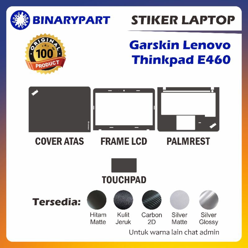 Jual GARSKIN LAPTOP LENOVO THINKPAD E460 — Stiker Laptop Lenovo ...