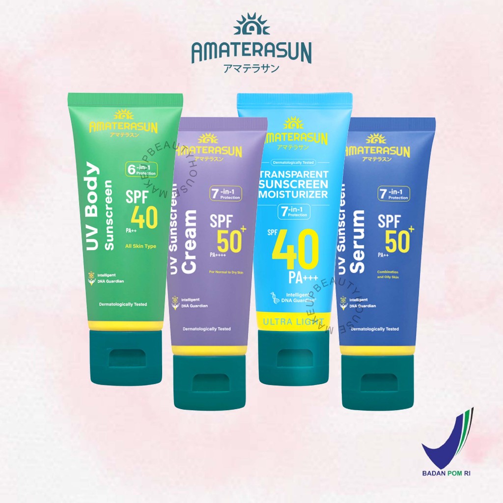 Jual AMATERASUN UV Body Sunscreen SPF 40 PA++ | UV Sunscreen Serum SPF 50+ PA++ | Shopee Indonesia