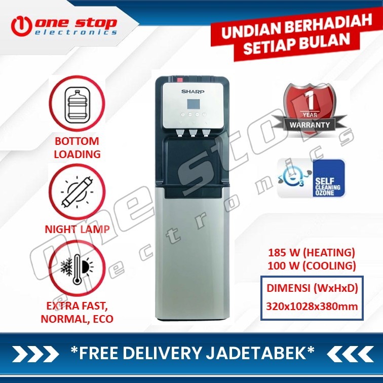 Jual SHARP SWD-88EHL-SL Dispenser Bottom Loading w/ Self Cleaning ...