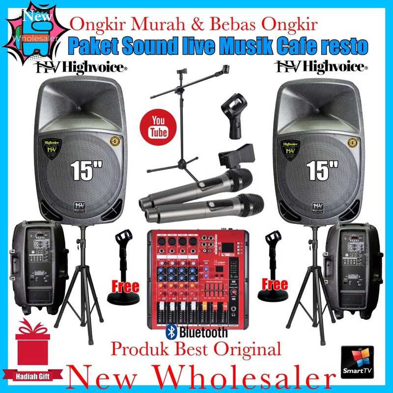 Jual Paket Sound system Live musik Cafe Resto 15 inch Power Full Siap ...