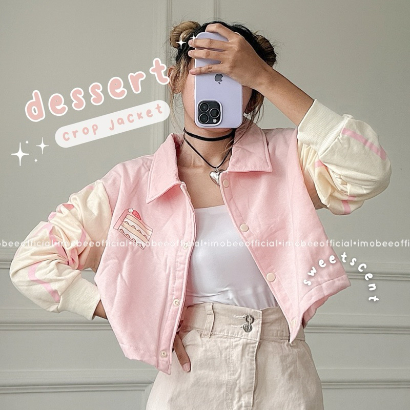 Jual Imobeeofficial | DESSERT CROP JACKET Korea Sweater Backprint ...