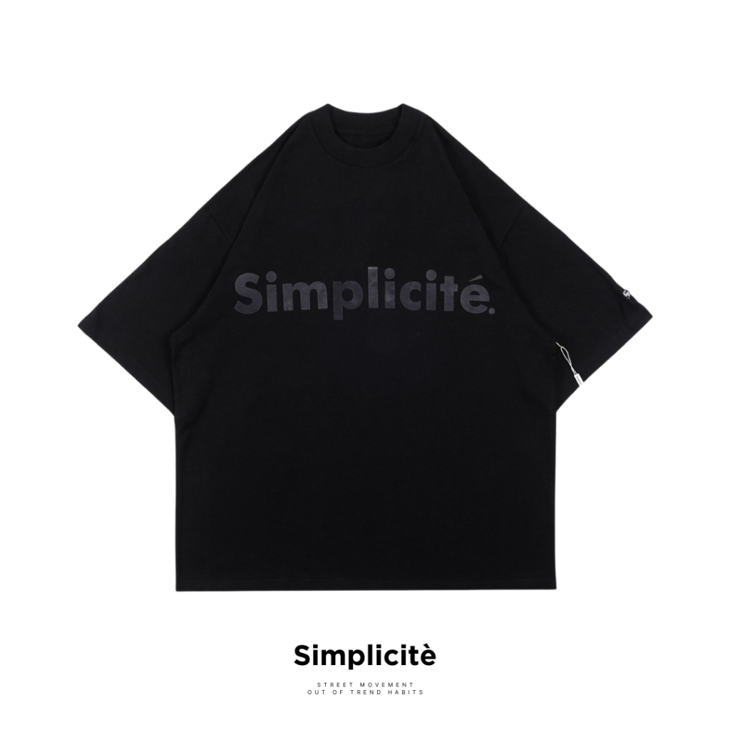 Jual SMOOTH BASIC Simplicite Signatured Flock Oversize T’s - Black | Shopee Indonesia
