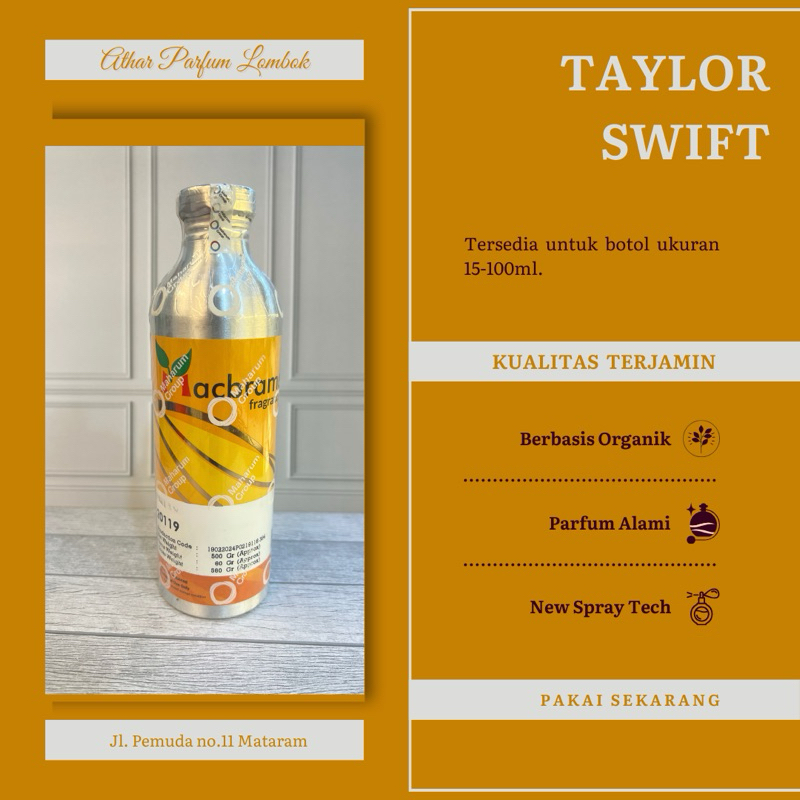 Jual Athar Parfum Lombok ( Taylor Swift ) Spray 15 - 100 ml | Shopee ...