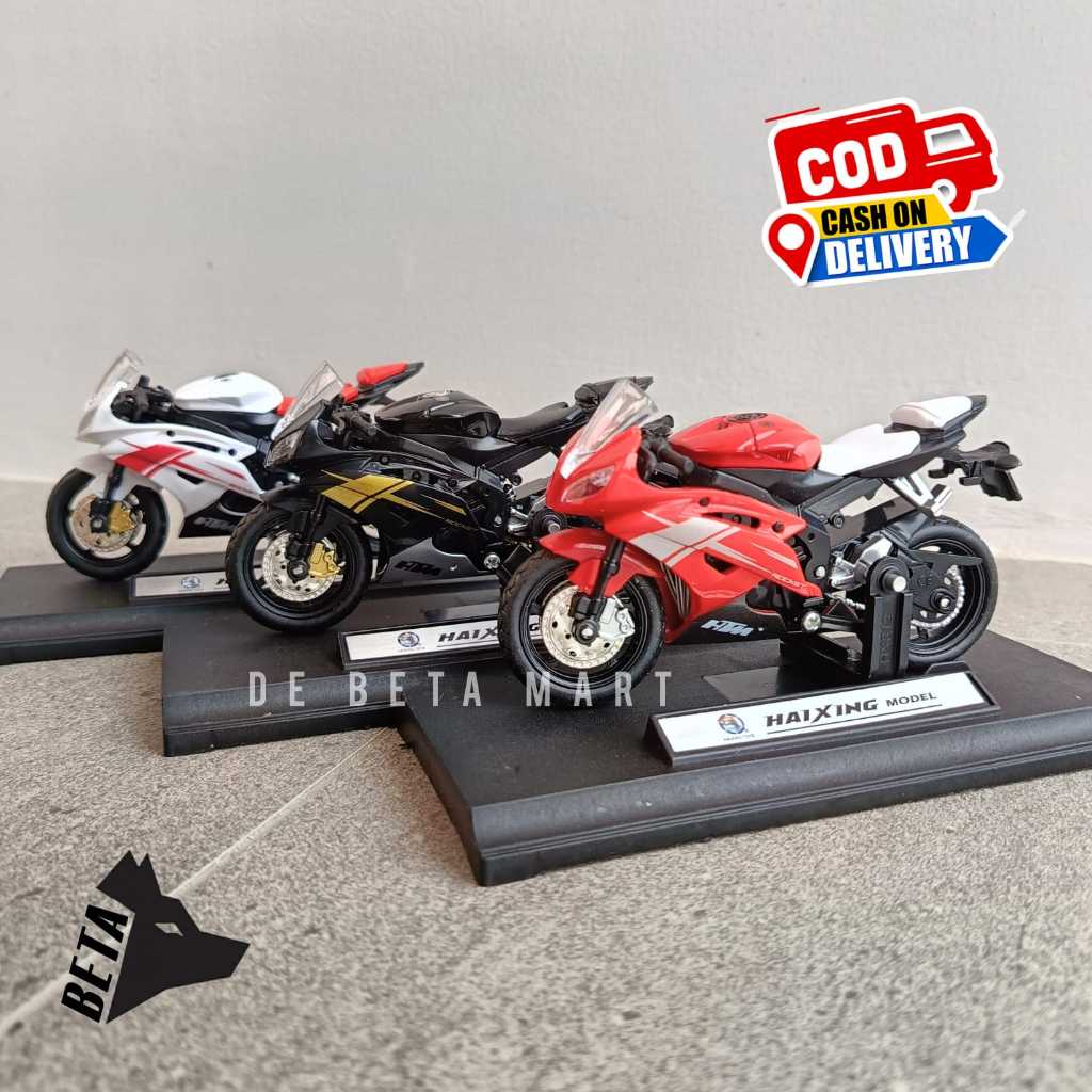 Jual MAINAN DIECAST YAMAHA R6 1:24 UNLICENSED MINIATUR SEPEDA MOTOR ...