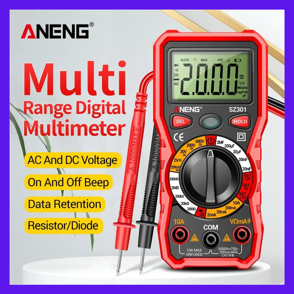 Jual Digital Multimeter Multitester Voltage Tester with Pen Holder ...