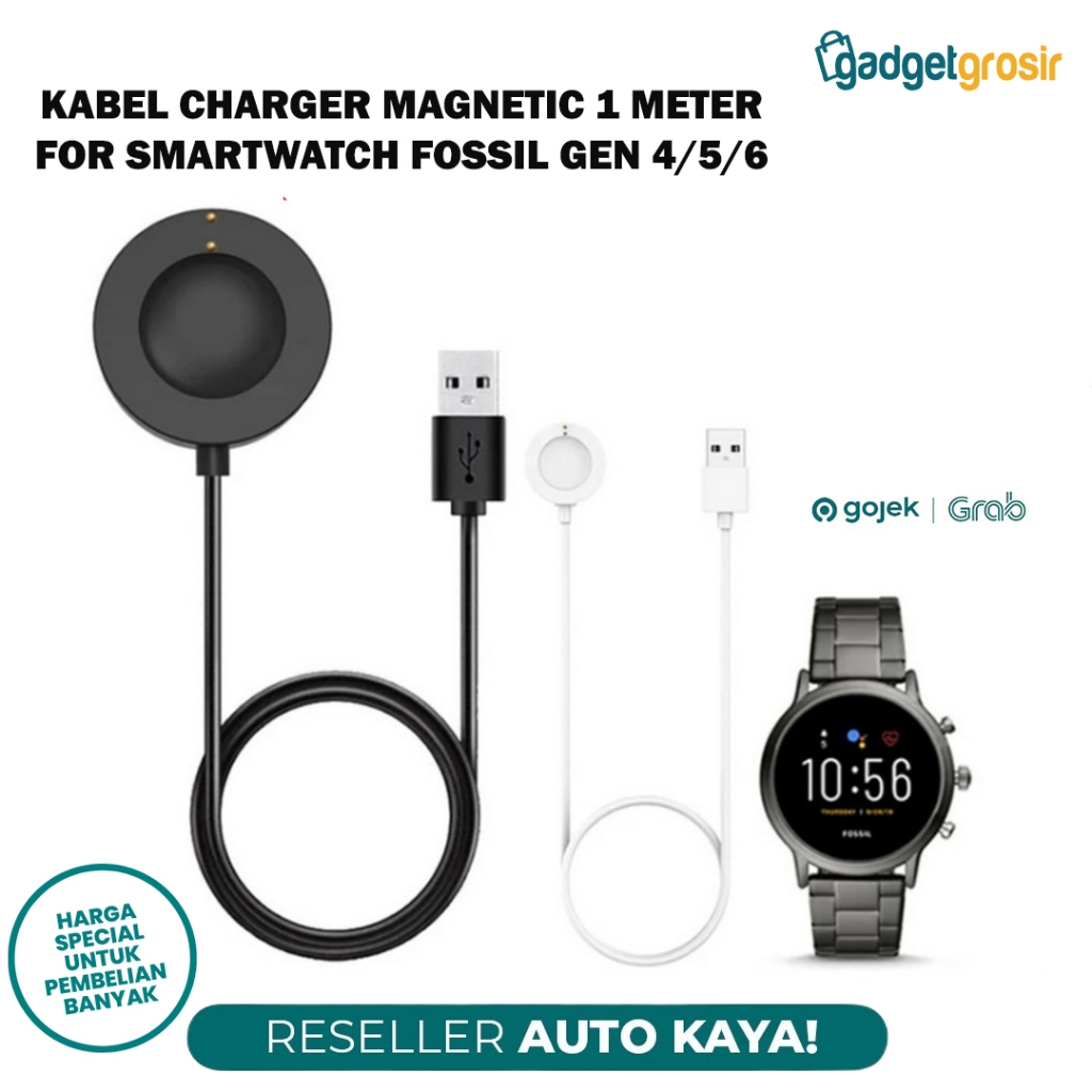 Jual Kabel Charger Magnetic Smartwatch Fossil Gen 4 5 6 charging Q 5E ...