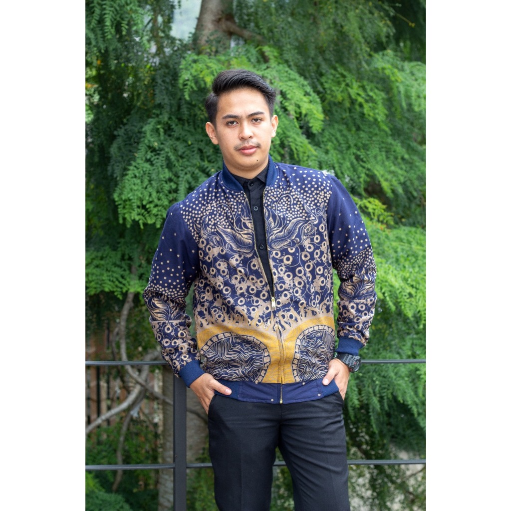 Jual Jaket batik kombinasi tulis jaket bomber batik tulis | Shopee ...